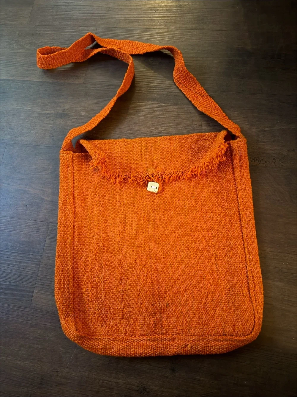 Bags | Peruvian Handwoven Orange Crossbody Shoulder Bag | Poshmark